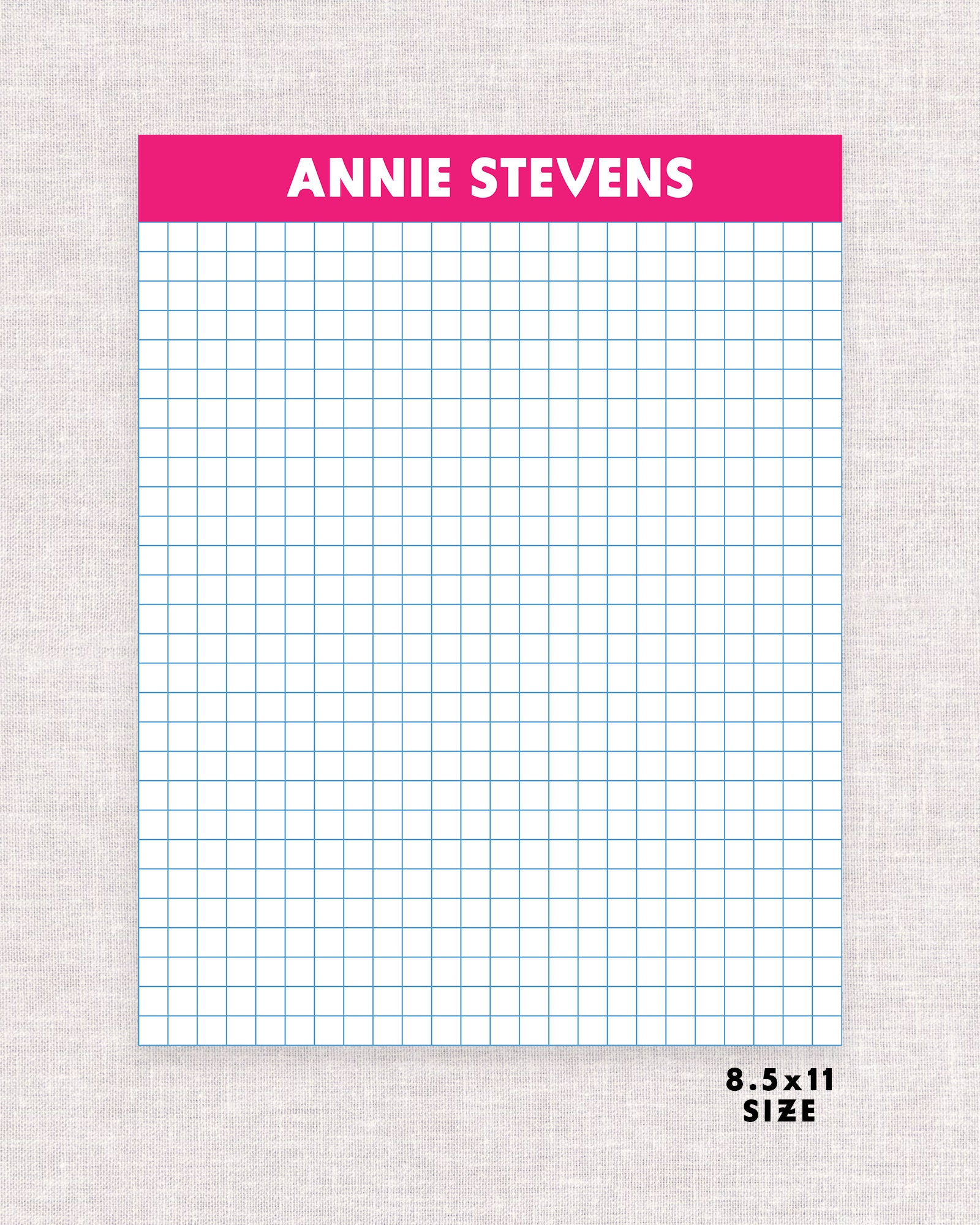 GRAPH PAPER Kids Customized Notepad // "back to School" Collection - Etsy