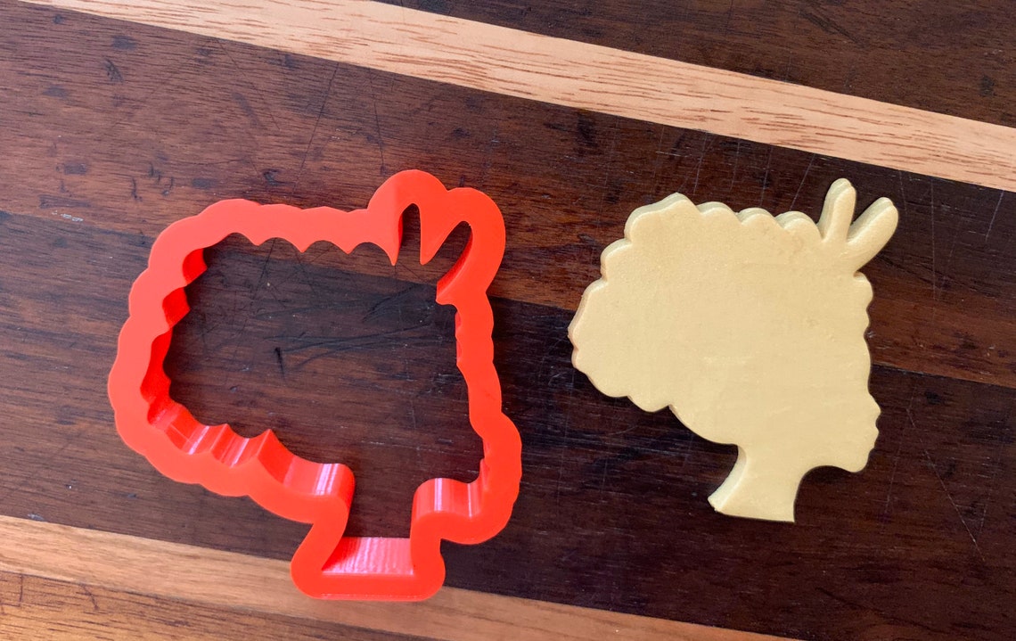 Afro With Headband Cookie Cutter |afro Hair| Curly Afro| Black Afro ...