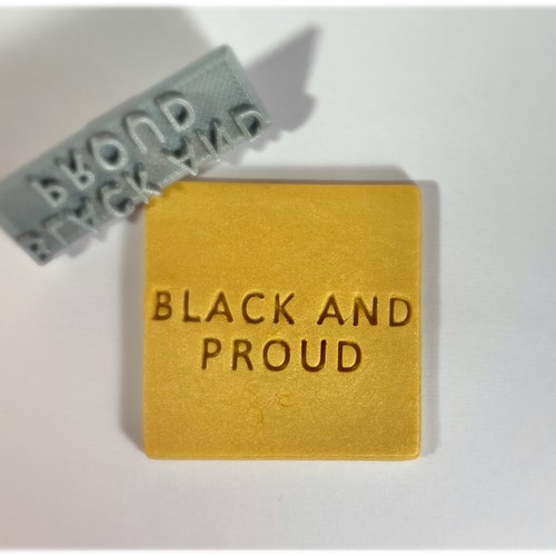 Black and Proud Embosser With Handle Cookie Stamp Cookie - Etsy