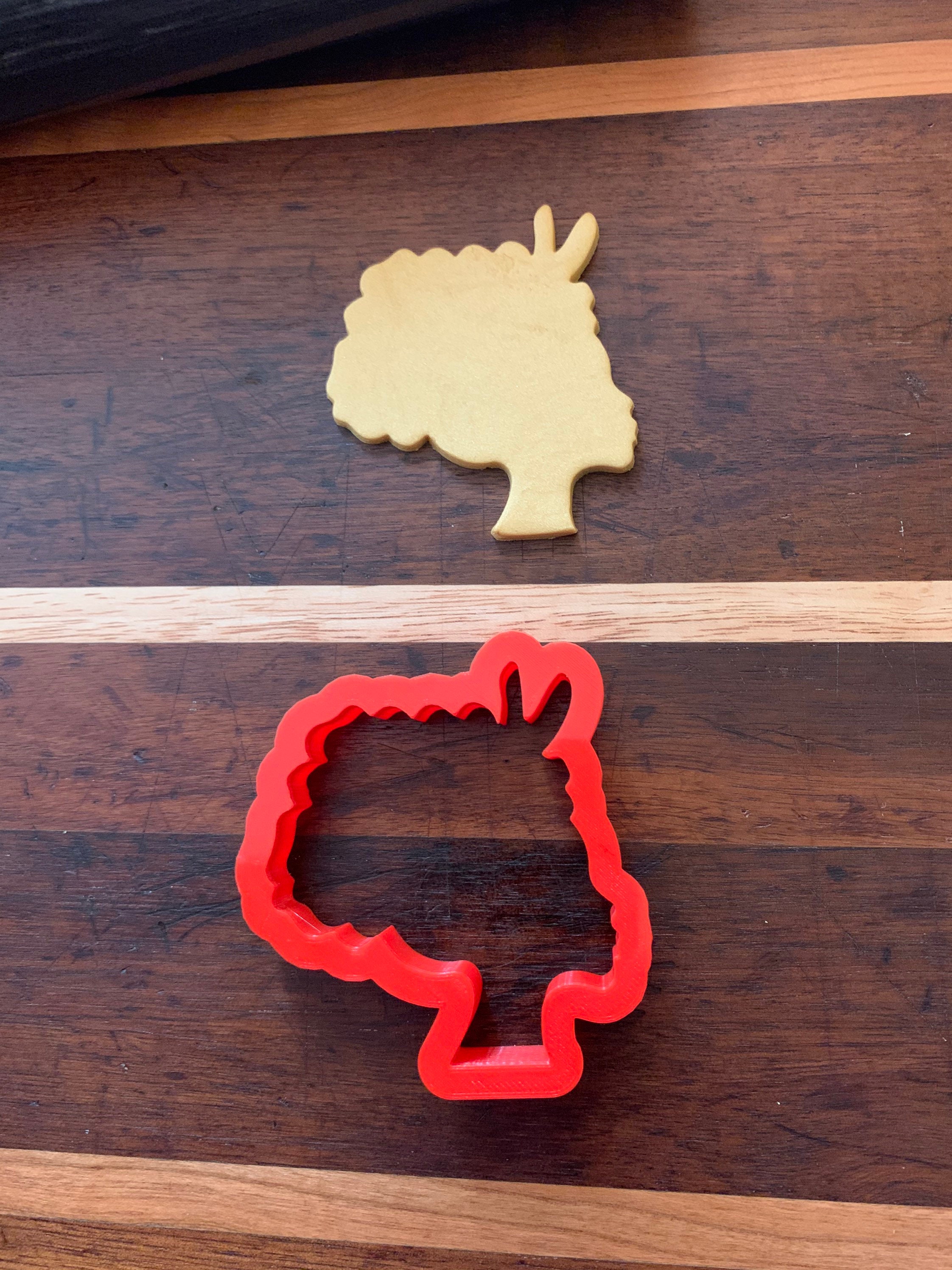 Afro With Headband Cookie Cutter |afro Hair| Curly Afro| Black Afro ...