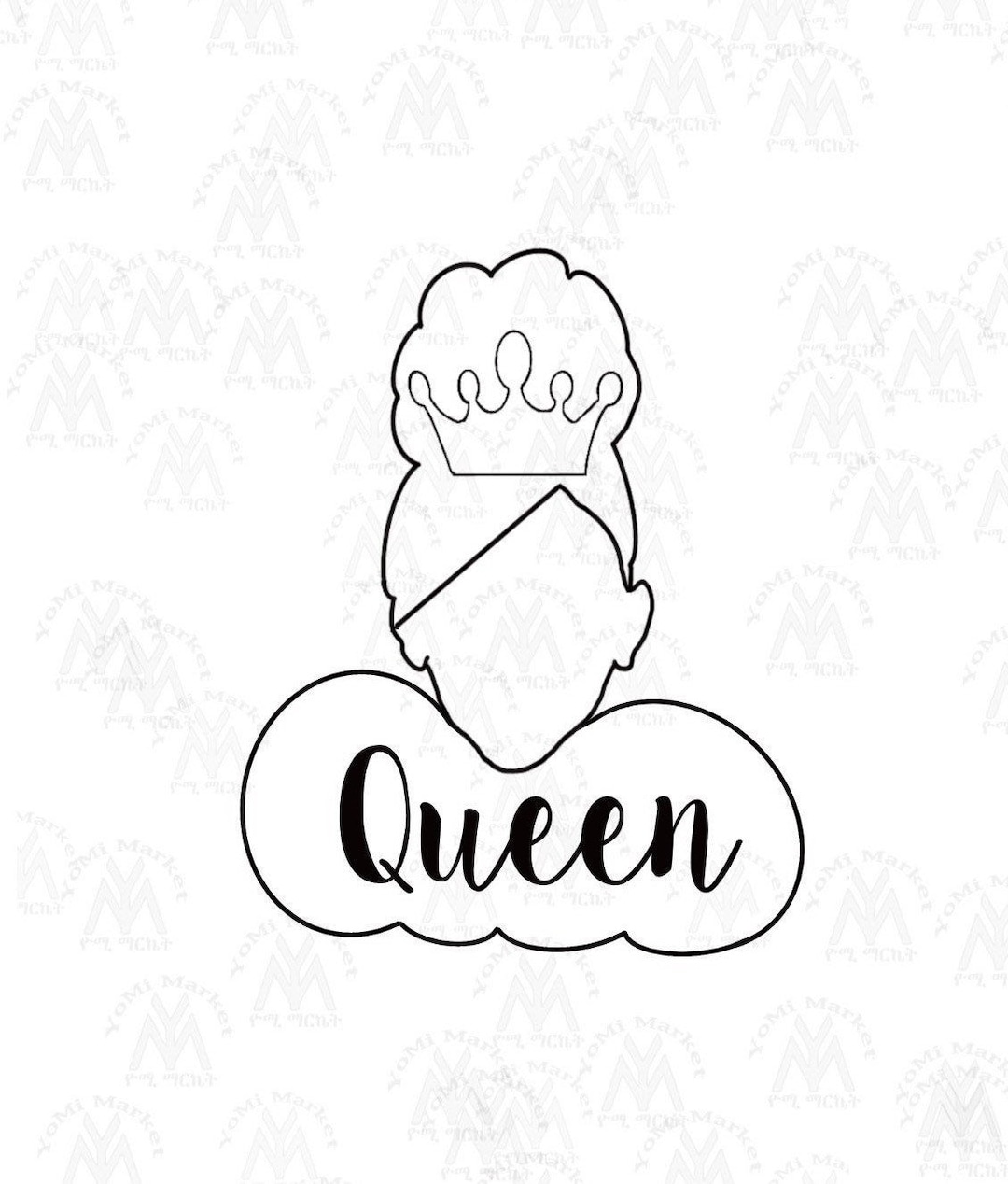 Queen Silhouette Cookie Cutter | Fondant Cutter | Clay Cutter | Black ...