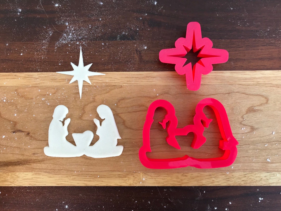 Night Jesus Born Cookie Cutter | Merry | Jesus | Joseph | Christmas ...