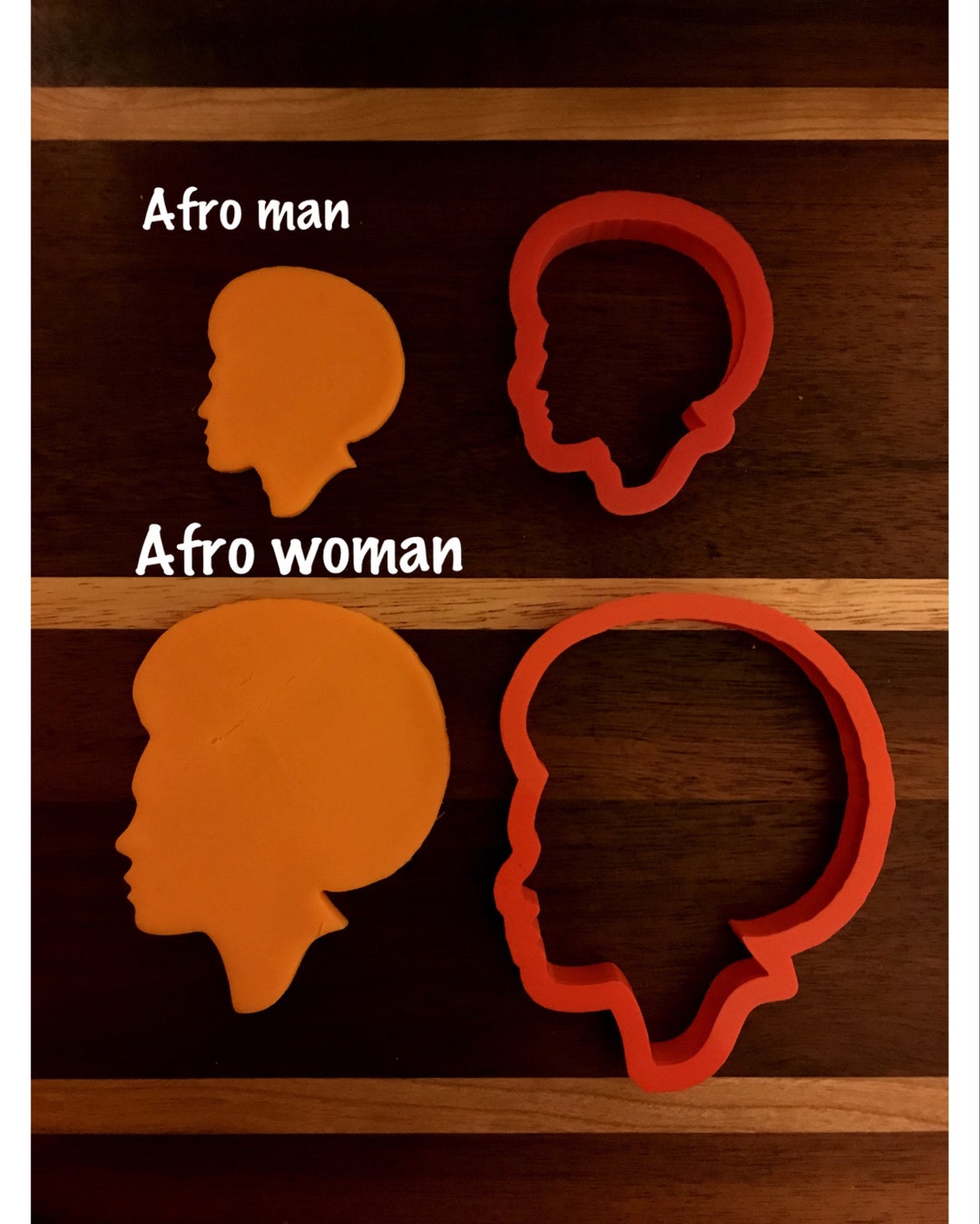 Afro Cookie Cutter | Afro Woman Cookie Cutter | Afro Man Cookie Cutter ...