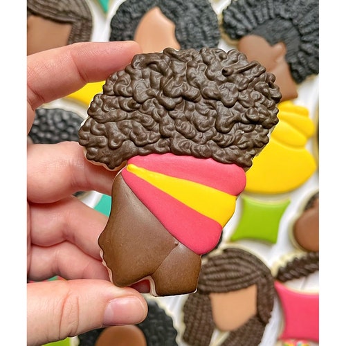 Afro Puff /black Girl Cookie Cutter afro Hair Curly Afro - Etsy