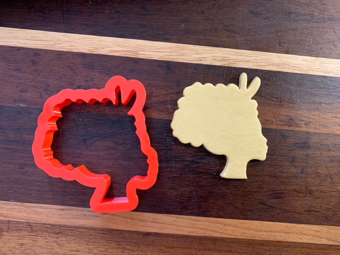 Afro With Headband Cookie Cutter |afro Hair| Curly Afro| Black Afro ...