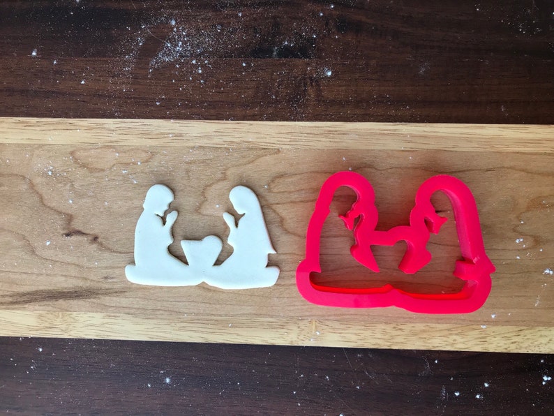 Night Jesus Born Cookie Cutter Merry Jesus Joseph - Etsy
