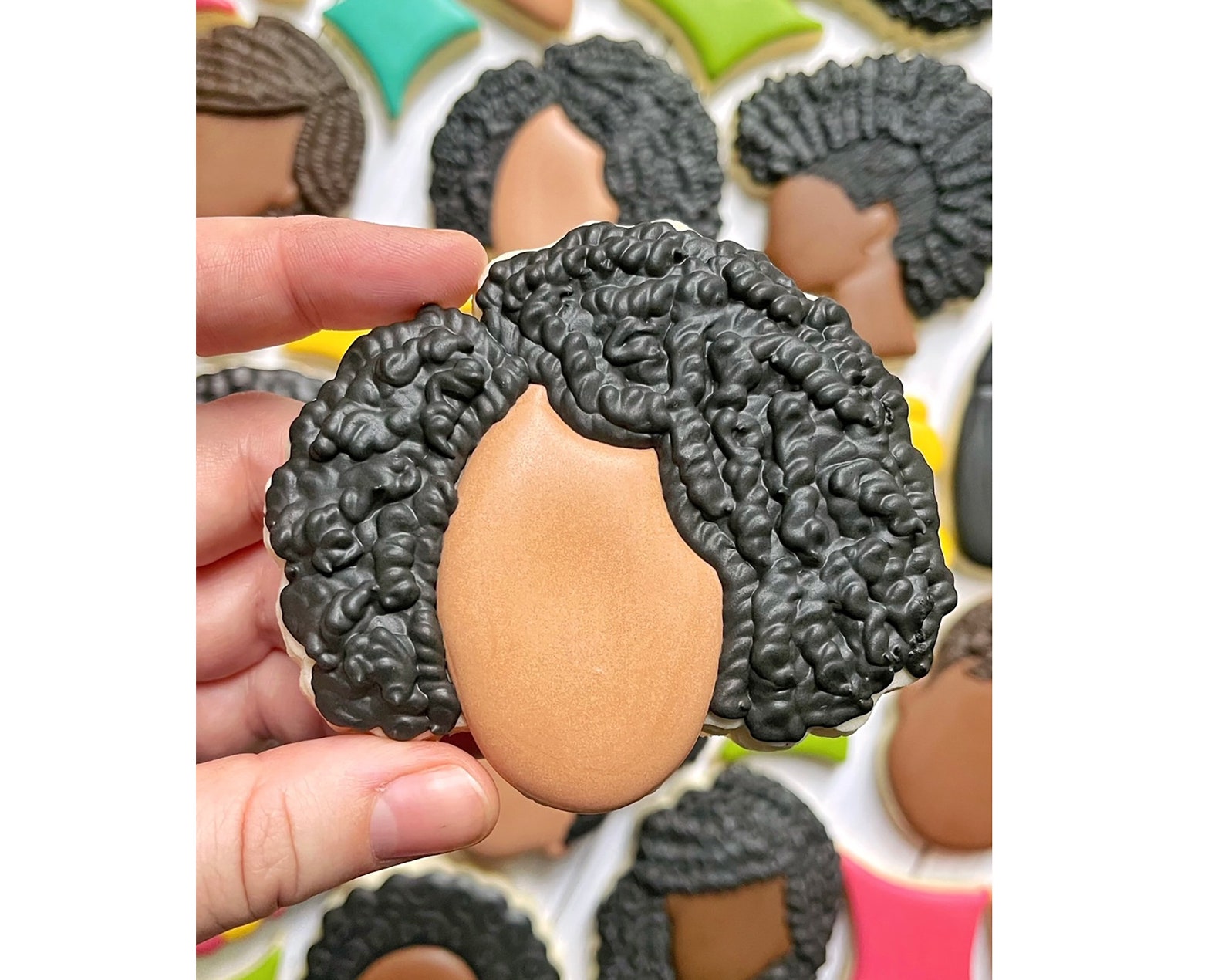 Fluffy Afro Cookie Cutter |afro Hair| Curly Afro| Black Afro| Melanin ...