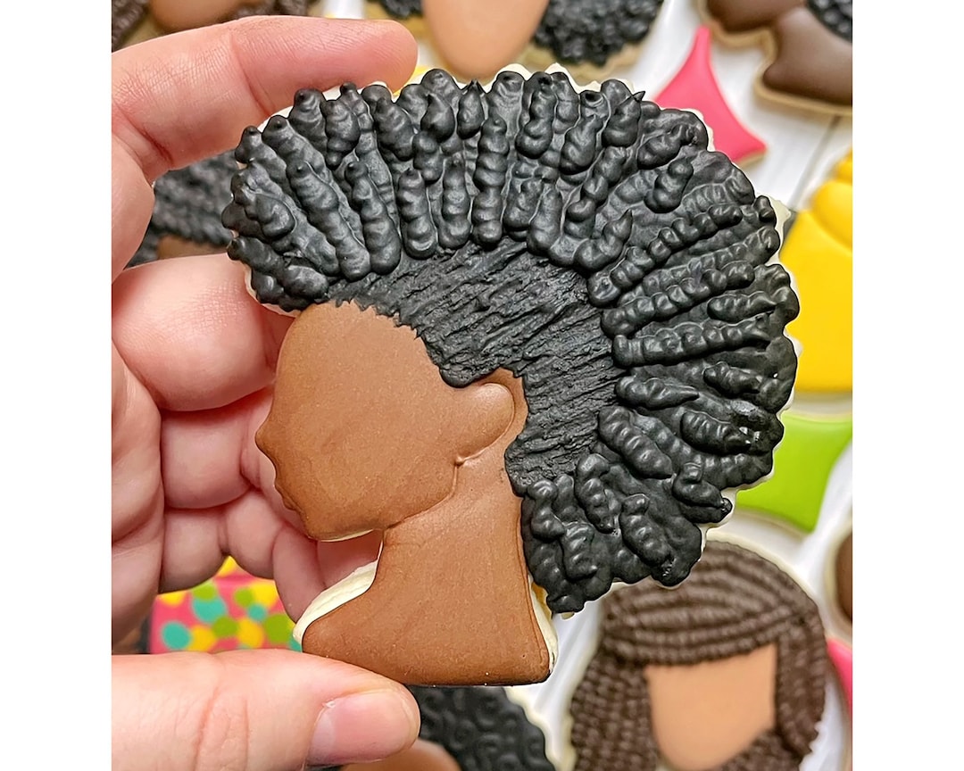 Natural Afro Hair Cookie Cutter |afro Hairstyle| Curly Afro| Black Afro ...