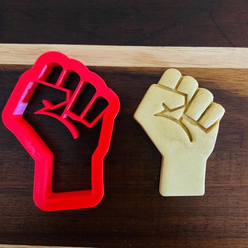 Raised Fist Cutter With Embosser With Handle Black Power | Etsy