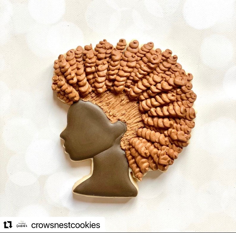 Natural Afro Hair Cookie Cutter |afro Hairstyle| Curly Afro| Black Afro ...