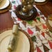 Decorative Cotton Table Runner, Festive Christmas Trees in Red and ...