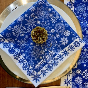 Snowflake Napkins for Your Festive Table, They Are Pretty Cotton ...