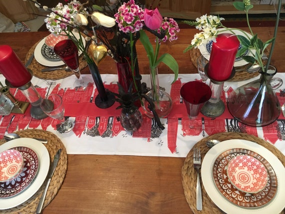 Crimson Table Decorations