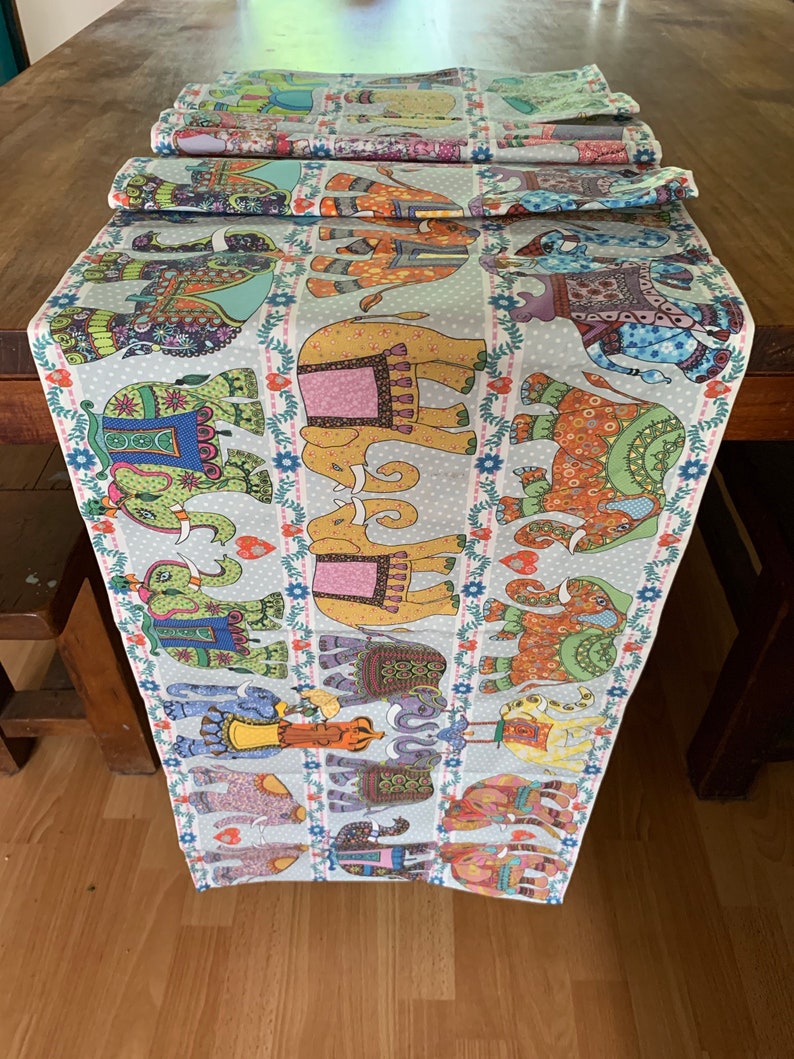 Indian Elephant Table Runner Colorful Bohemian Wedding | Etsy UK