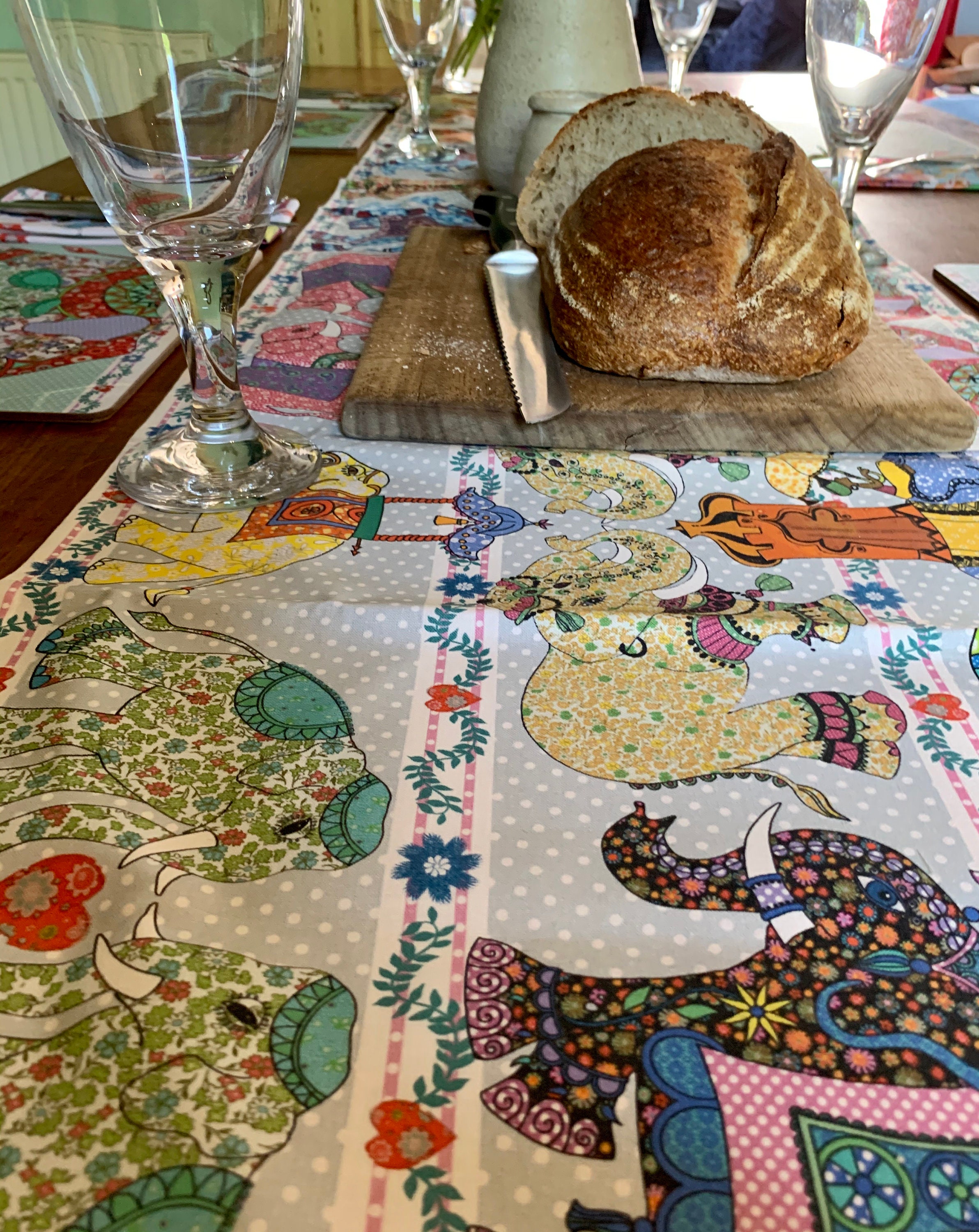 Indian Elephant Table Runner Colorful Bohemian Wedding | Etsy UK