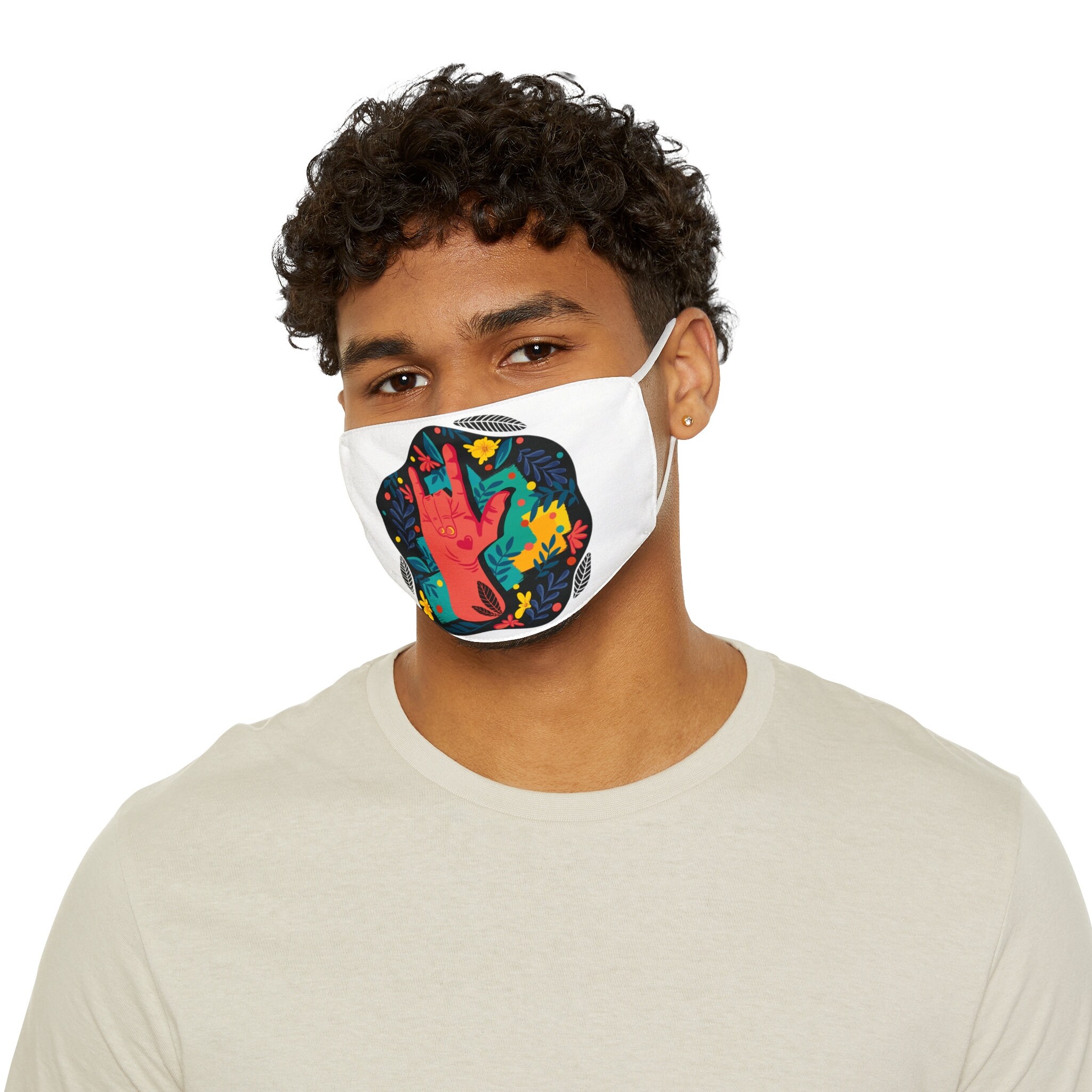 ASL American Sign Language Mask I Love You in Sign Language - Etsy