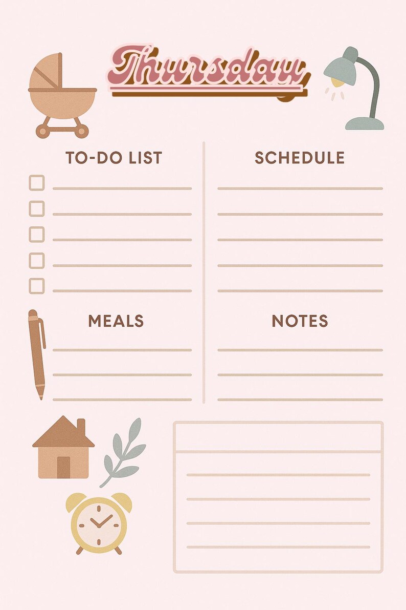 Busy Mom 1 Week Planner - Etsy