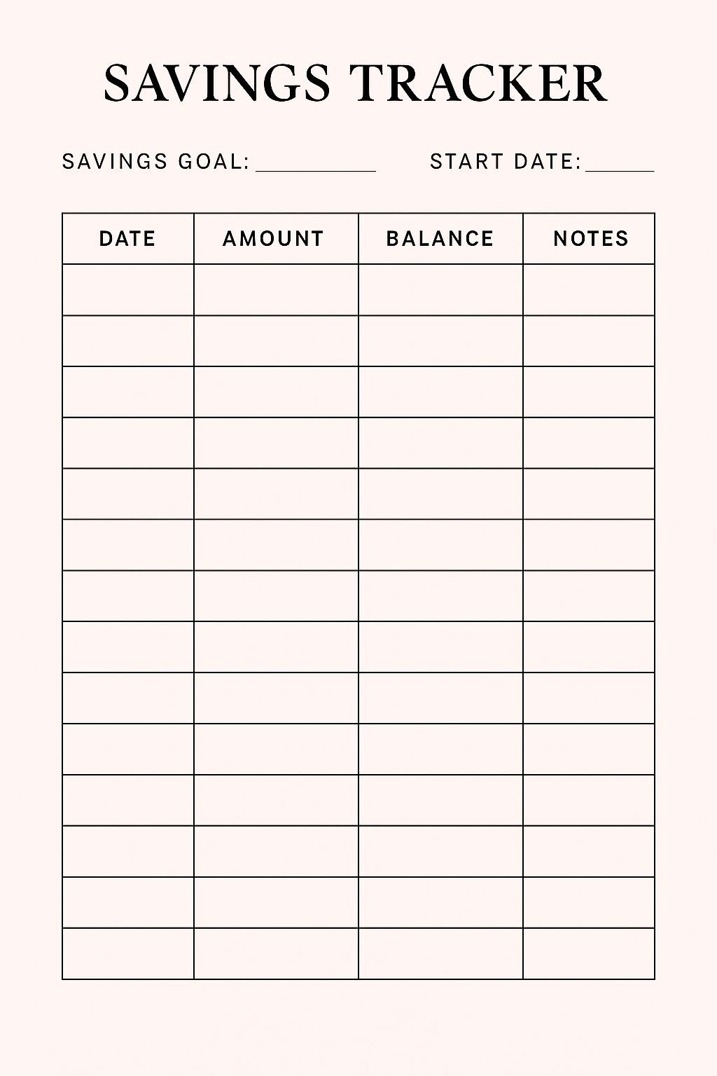 Savings Tracker - Etsy