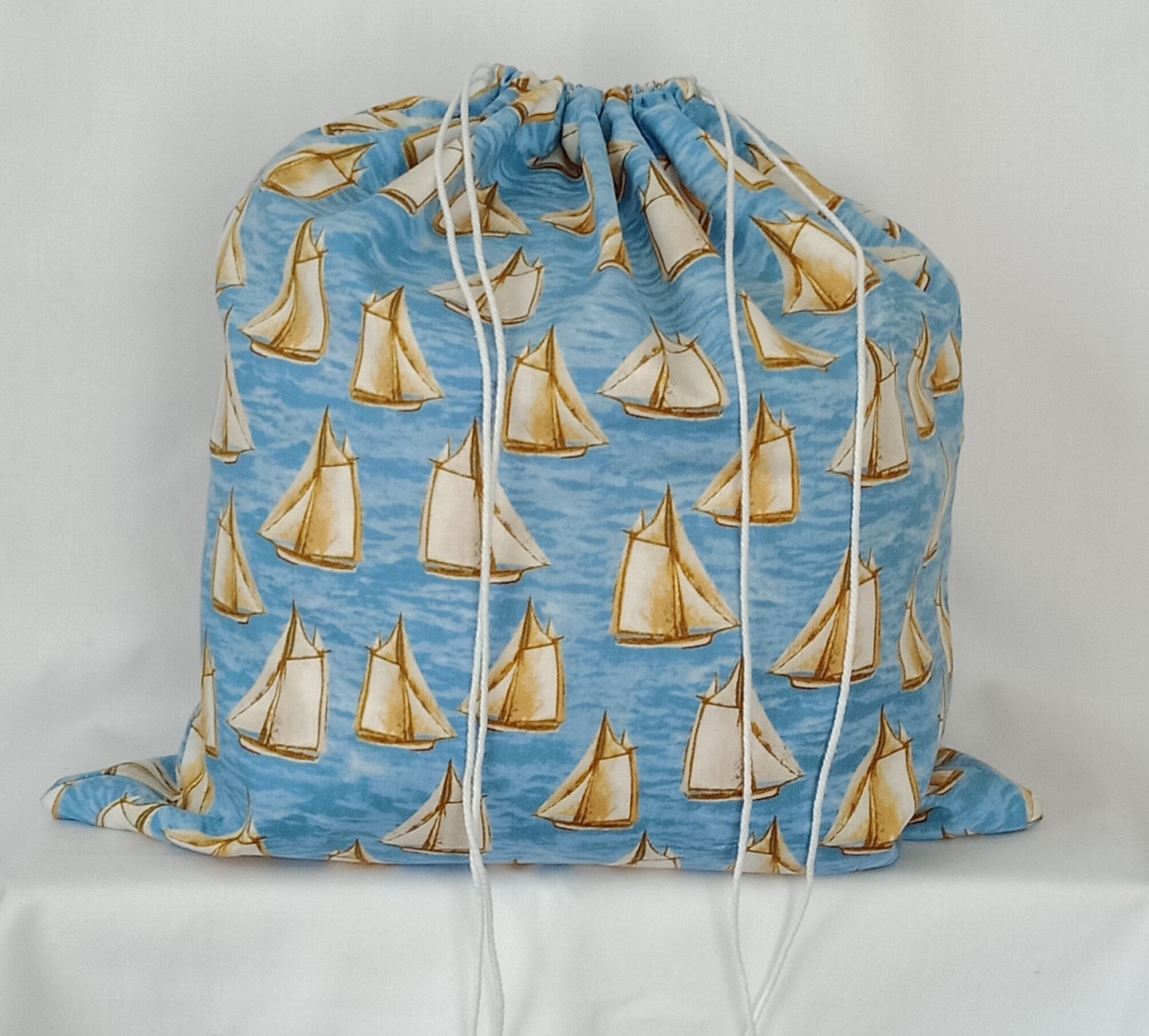 Drawstring Bag Sailboats Lined Drawstring Bag Storage Bag Project Bag ...
