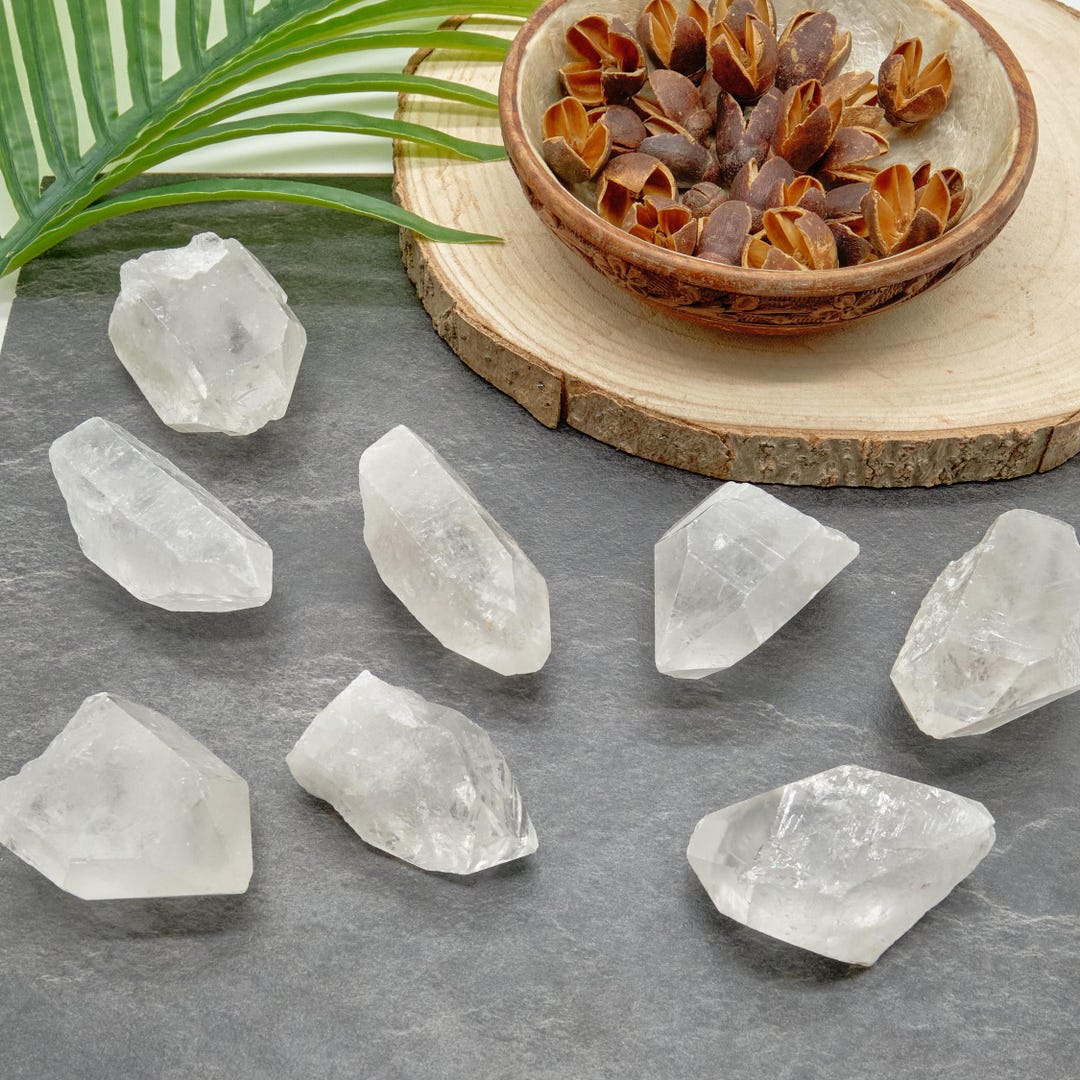 Natural Large Clear Quartz Point Raw Crystal for Healing Meditation ...