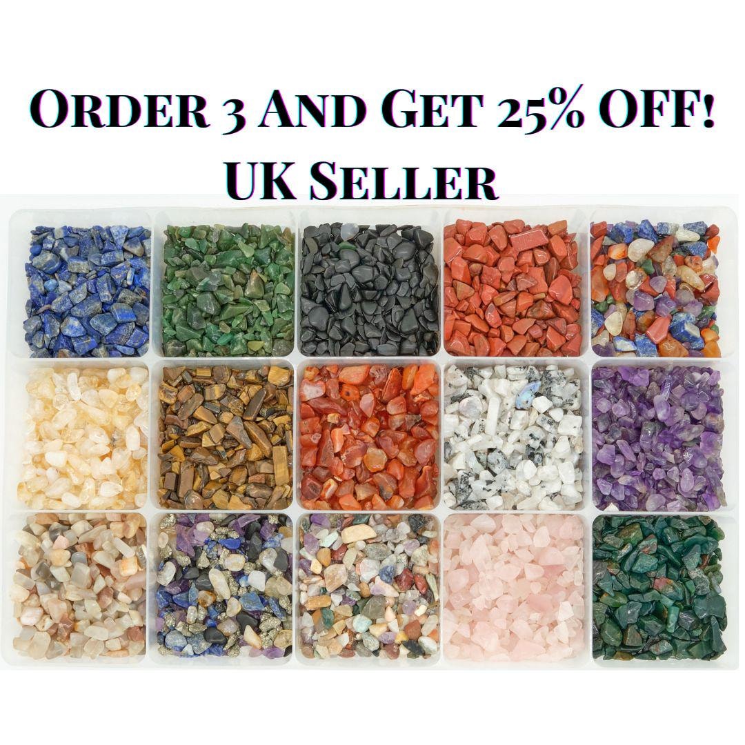 Crystal Chip Stones Small Tiny Various Healing Gemstones Beads Nuggets ...