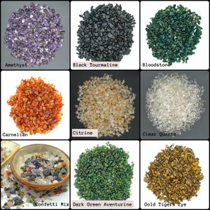 Crystal Chip Stones Small Tiny Various Healing Gemstones Beads Nuggets ...