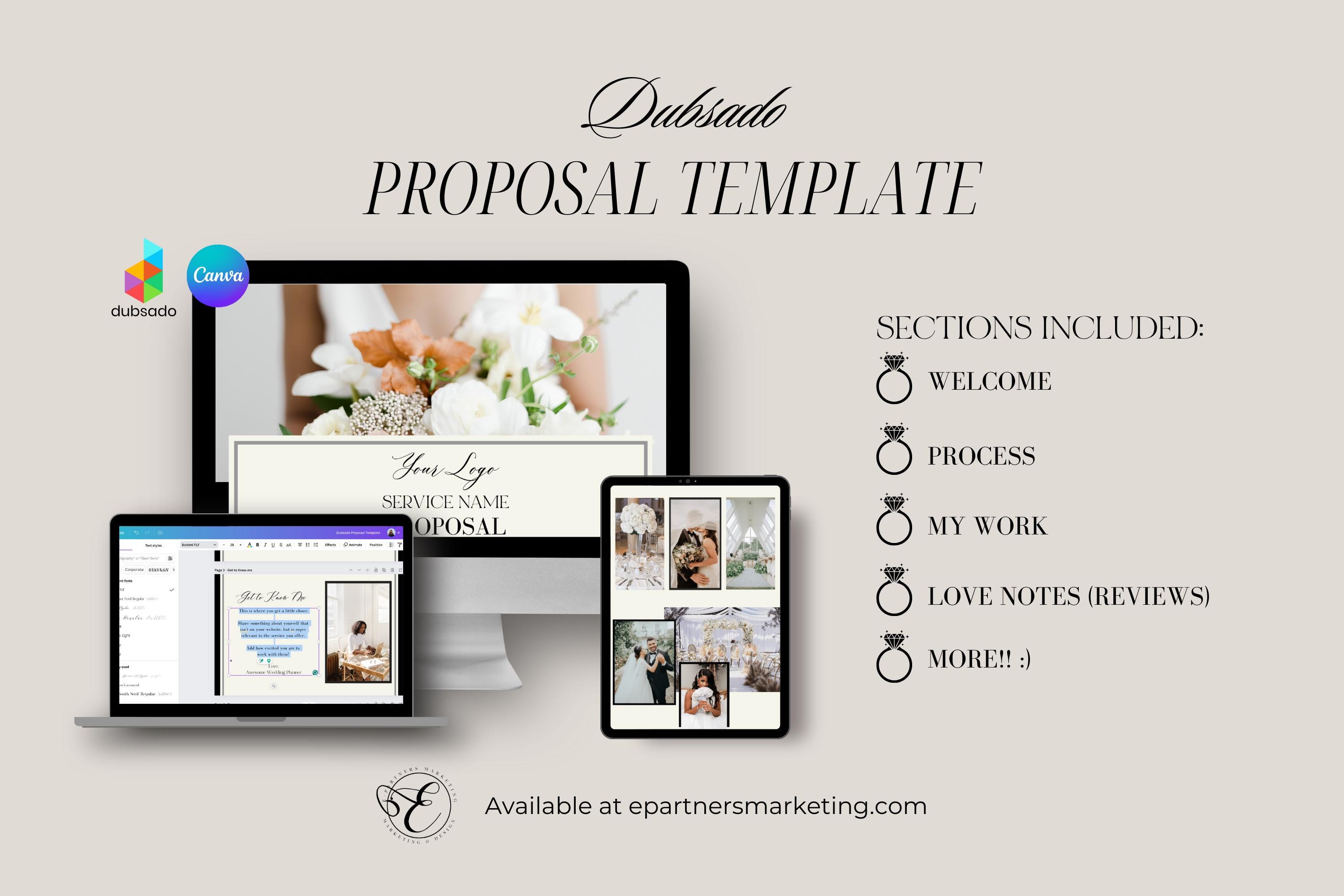 Dubsado Proposal Template Canva Template Wedding Planner Wedding Coordinator Wedding Venue - Etsy
