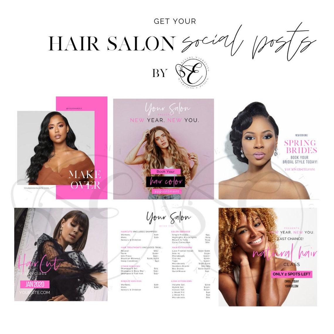 Hair Salon Social Media Posts Instagram Posts Instagram - Etsy