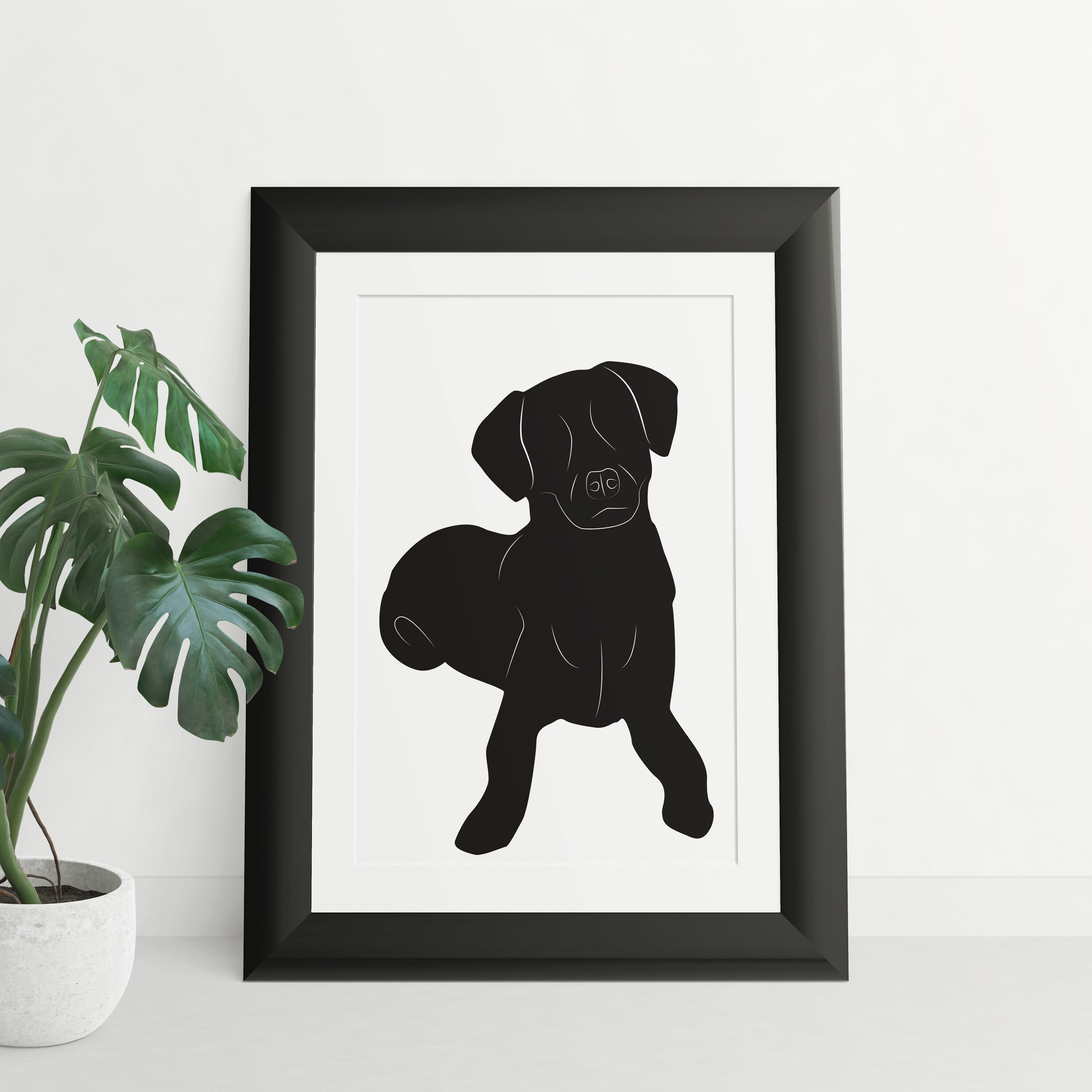Black Lab : Print • 8 X 10" Illustration - Etsy