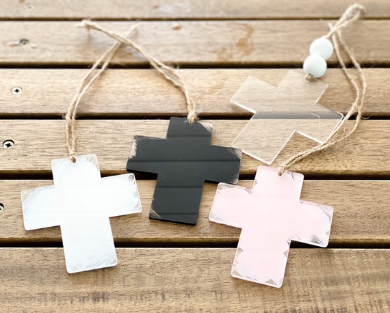 Acrylic Cross Ornament Acrylic Cross Car Charm - Etsy