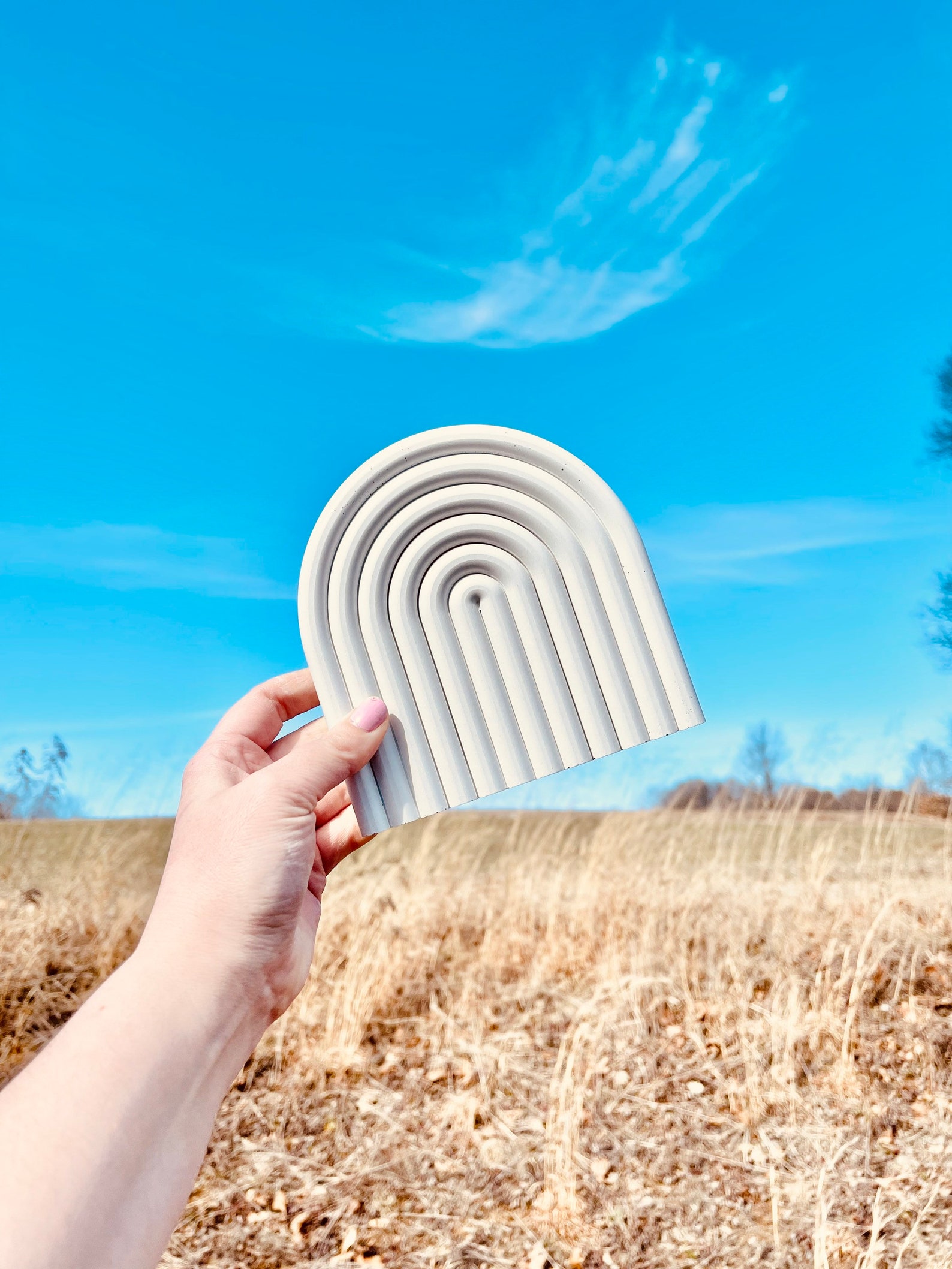 Concrete Standing Arch Minimalist Decor Rainbow Arch - Etsy
