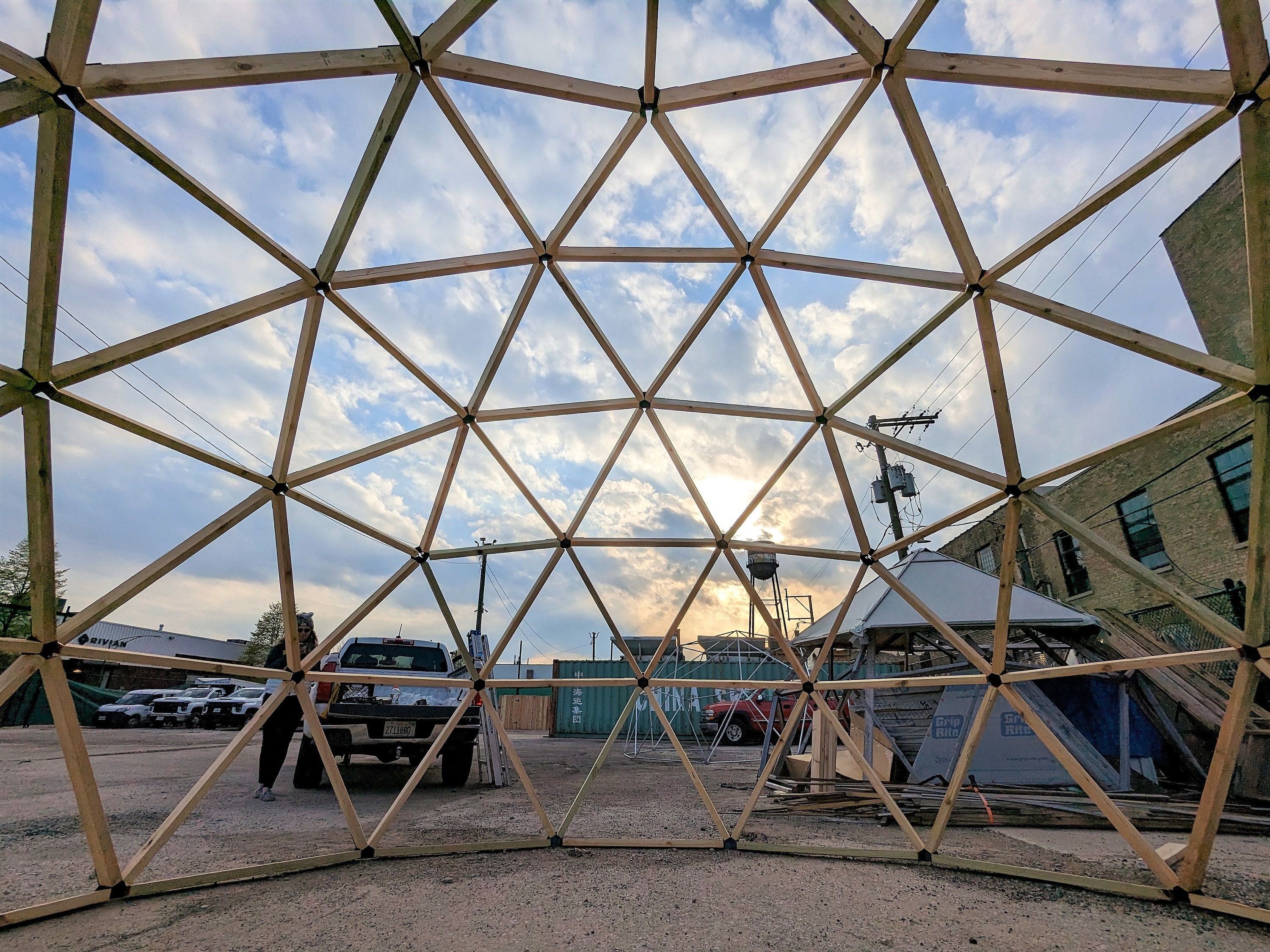 3V Geodesic Dome Hub Brackets - DIY Kit Metal Connectors to Make a Flat ...