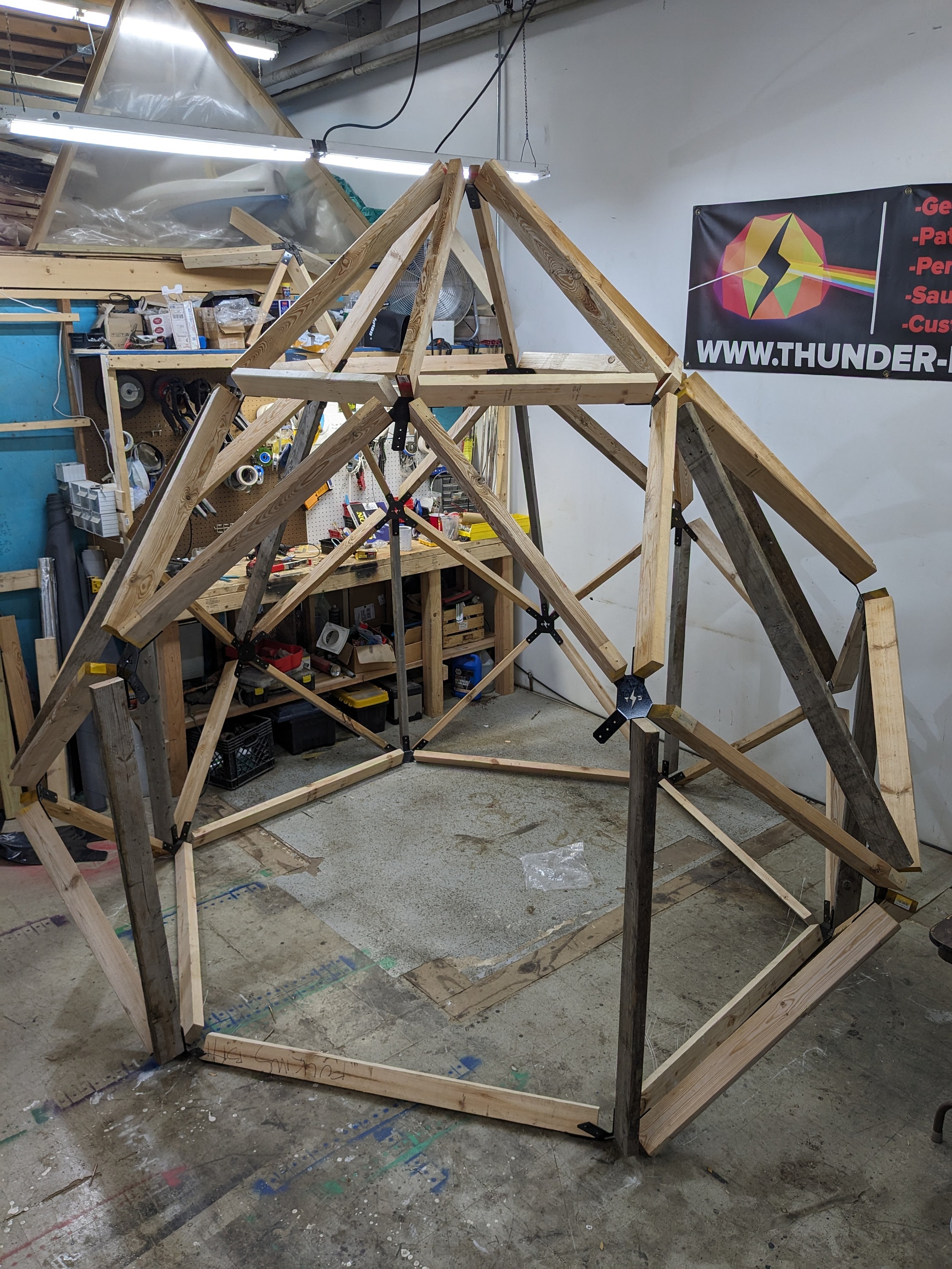 Zome Dome Hub Brackets - DIY Sheet Metal Connector Kit by Thunder Domes ...