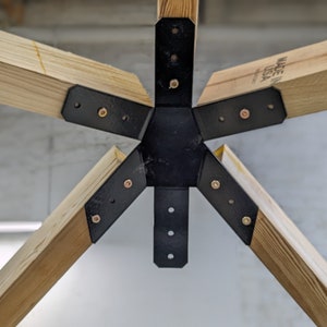 Zome Dome Hub Brackets - DIY Sheet Metal Connector Kit by Thunder Domes ...