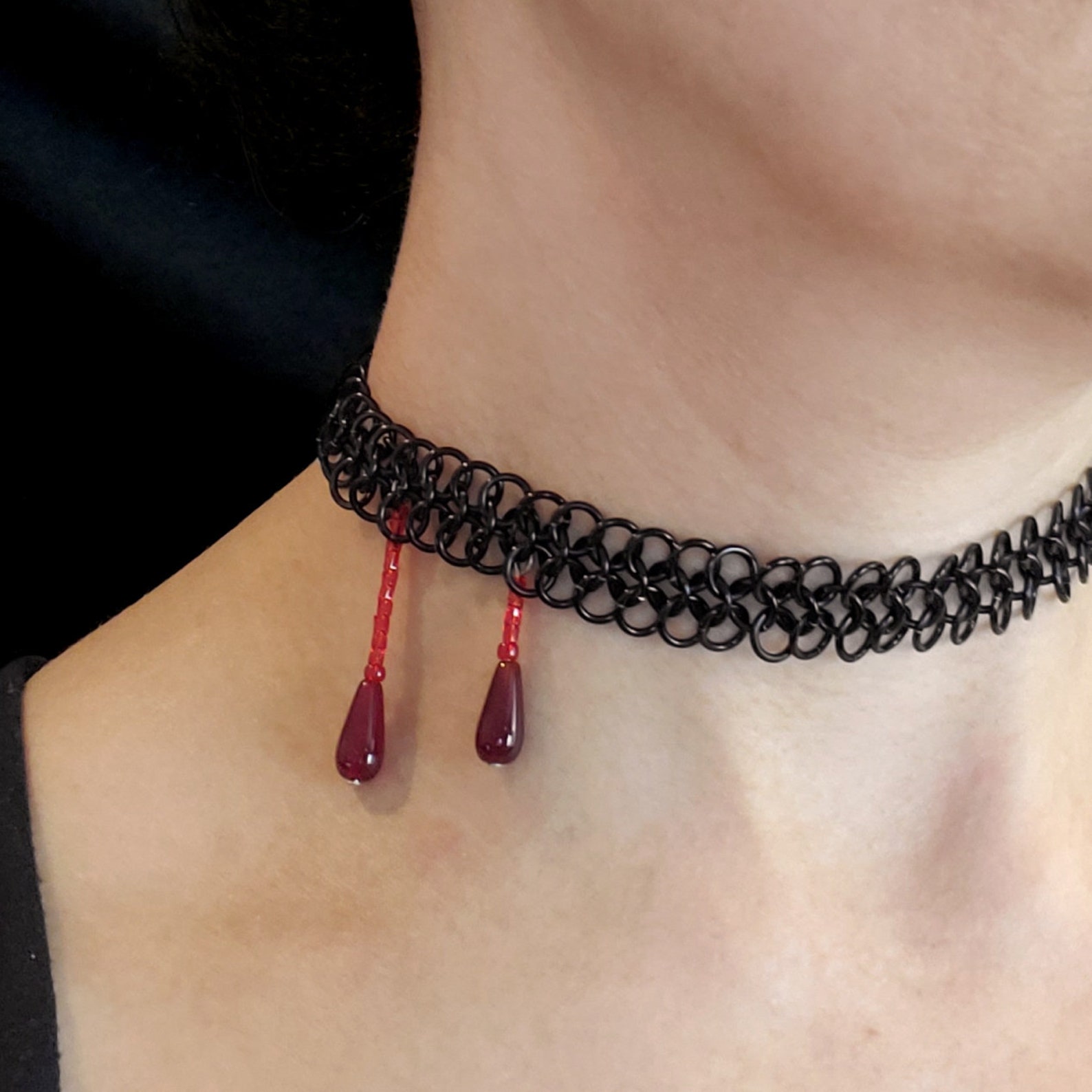 Vampire Bite Choker Aluminum or Stainless Steel | Etsy
