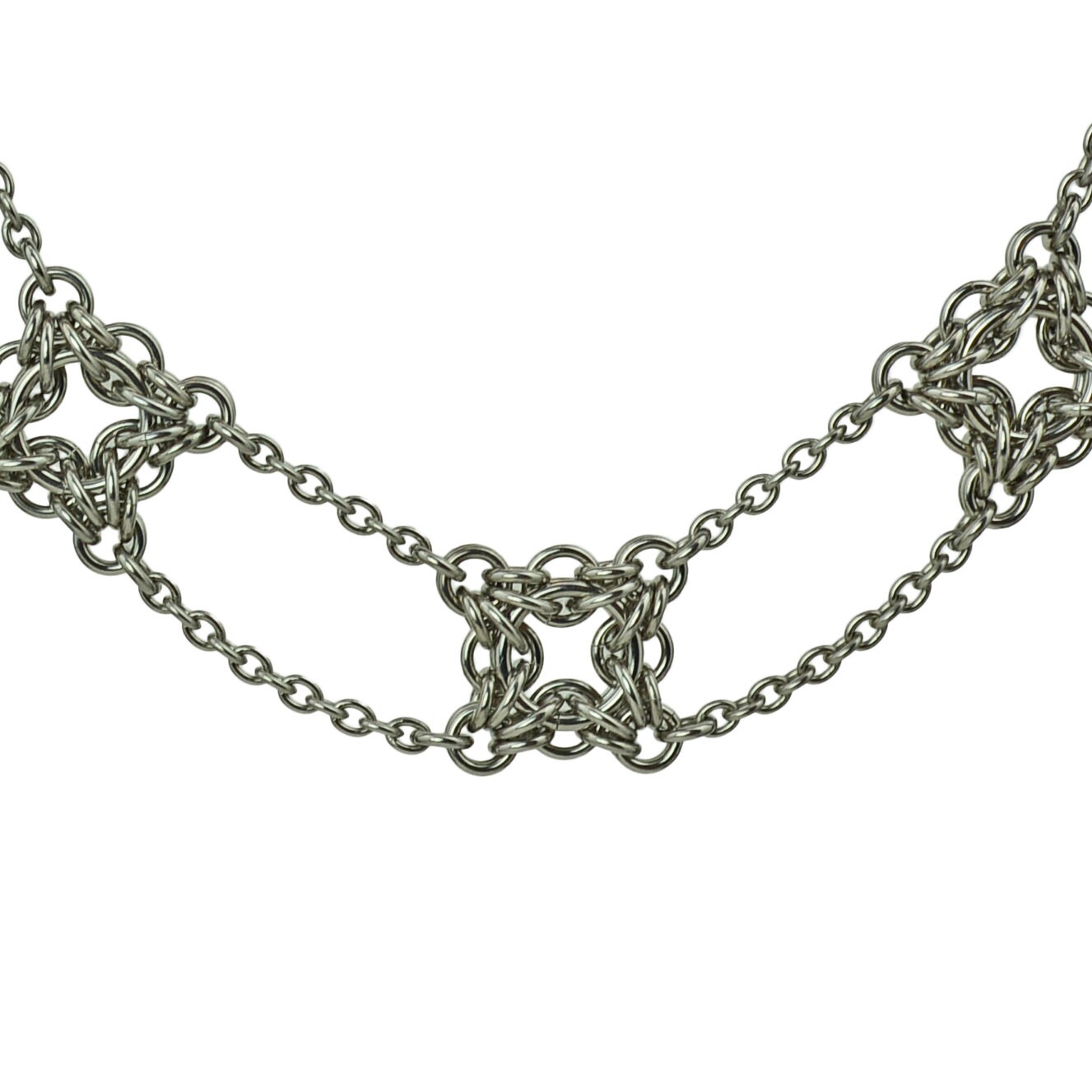 Celtic Filigree Collar Necklace - Stainless Steel Chainmaille - Etsy