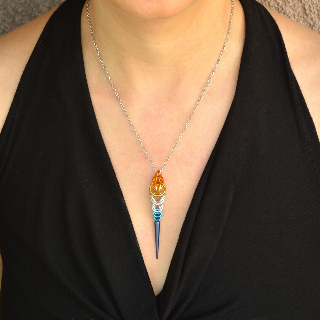 Aroace Pride - Spike Pendant - Lightweight Aluminum With Acrylic Spike ...