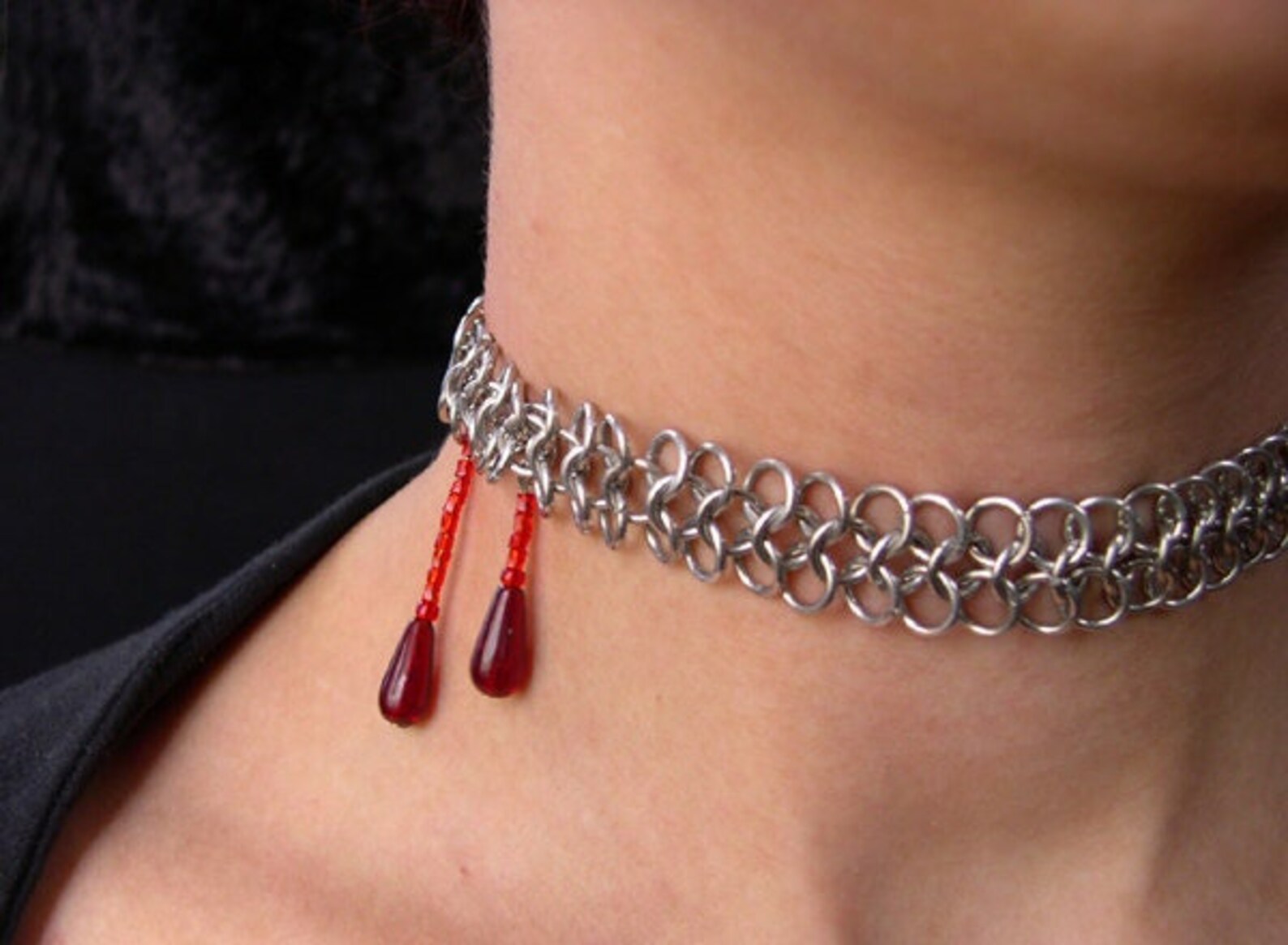 Vampire Bite Choker Aluminum or Stainless Steel Adjustable - Etsy