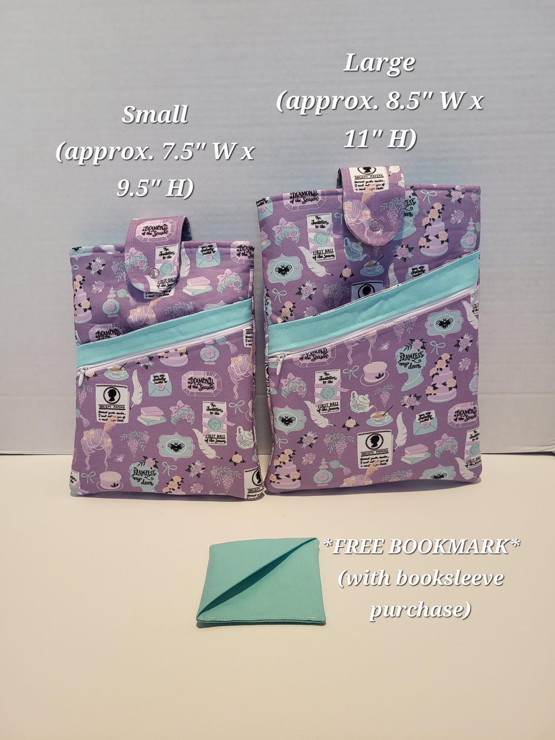 Bridgerton Inspired Book Sleeve: Handmade Cotton Book Cover With ...