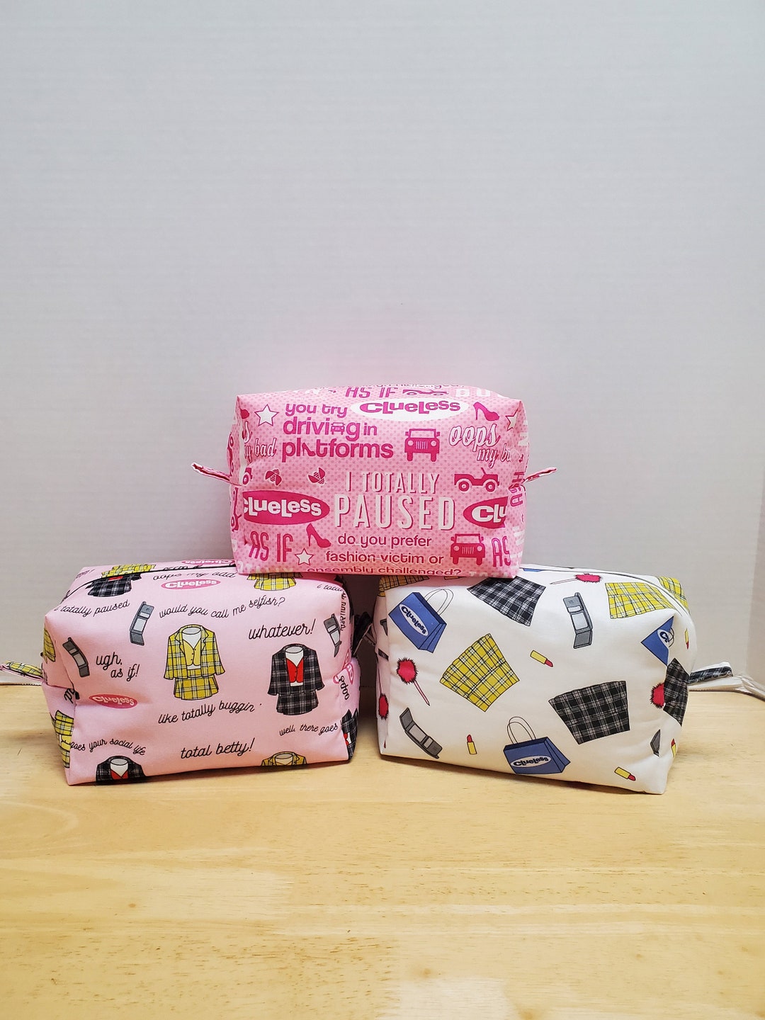 Clueless Movie Inspired Handmade Cosmetics Bag, Makeup Bag, Fabric Bag ...