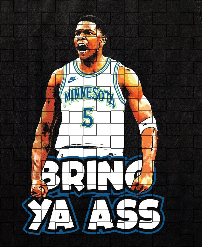 Anthony Edwards Bring Ya Ass PNG Instant Download, Minnesota ...