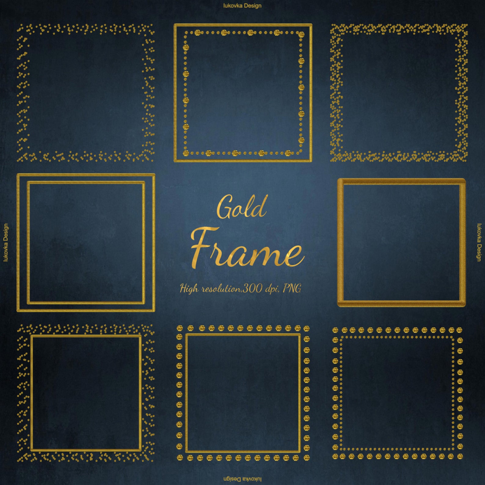 Gold Frames Glitter Clipart Digital Gold Frames Golden Sparkle Borders ...