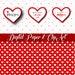 Red Heart Digital Paper Red Love Digital Paper Heart Pattern Pack Love ...