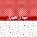 Red Heart Digital Paper Red Love Digital Paper Heart Pattern Pack Love ...