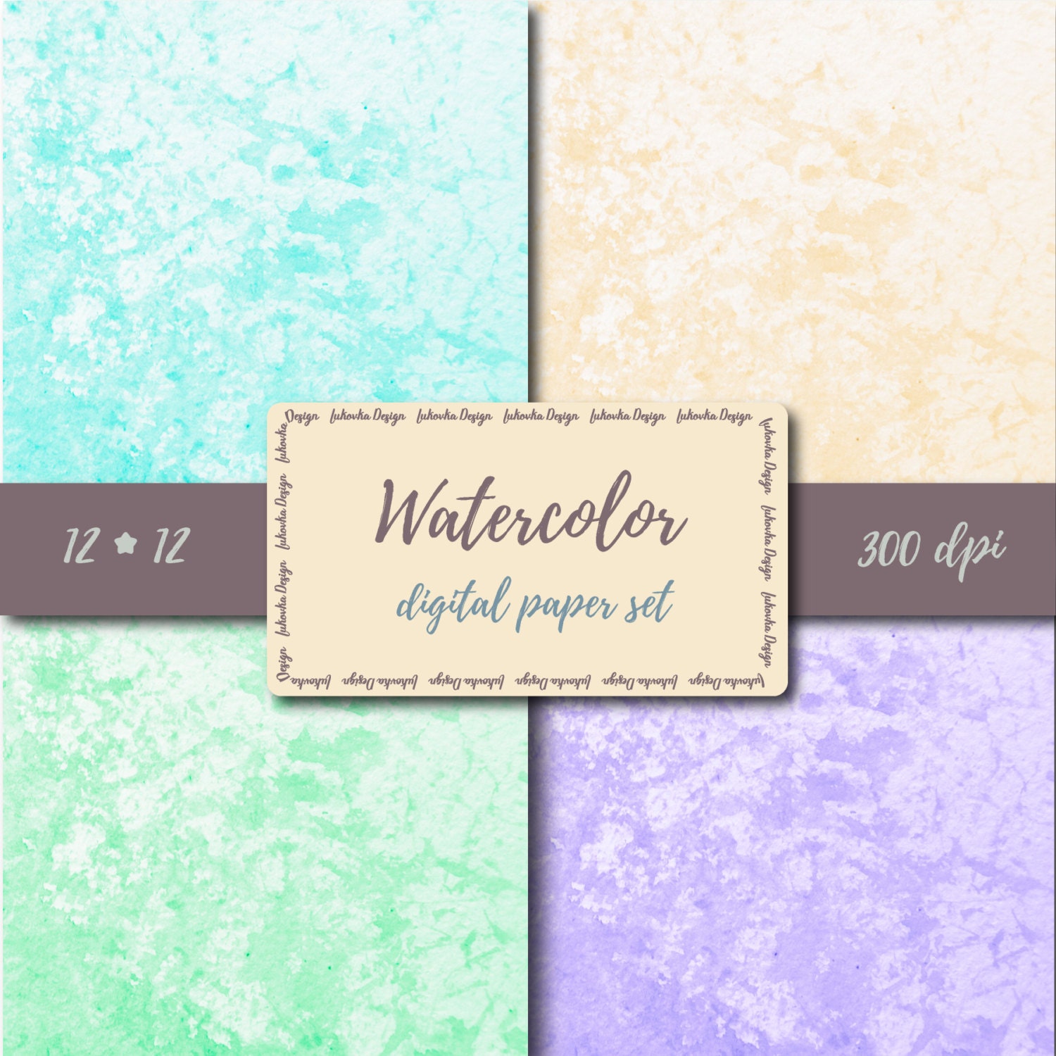 Watercolor Pastel Digital Paper Soft Pastel Watercolor Texture - Etsy