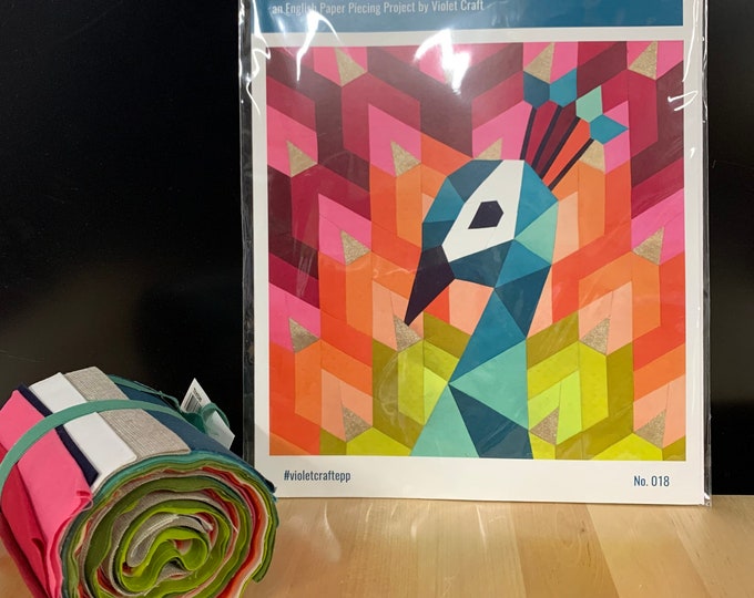The Peacock EPP (english Paper Piecing) Pattern by Violet Craft and Fabric Kit - Etsy