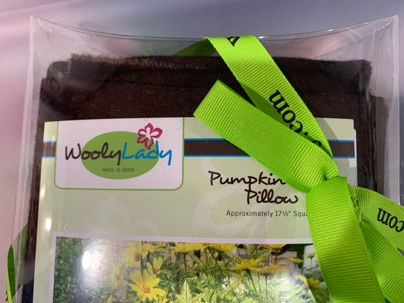 Wooly Lady Pumpkin Patch Pillow kit including soft beautiful hand dyed ...
