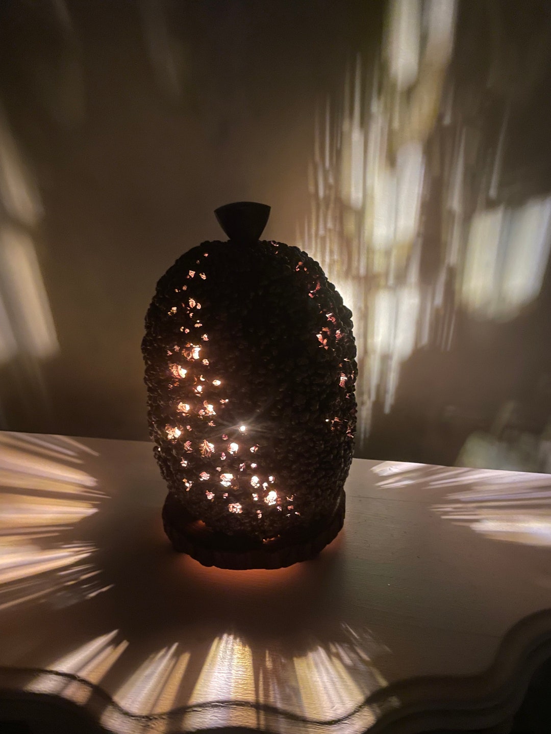 Gnarly Lighted Gourd by Nannette. Dimmable Bulb Gives a Soft Glow. - Etsy