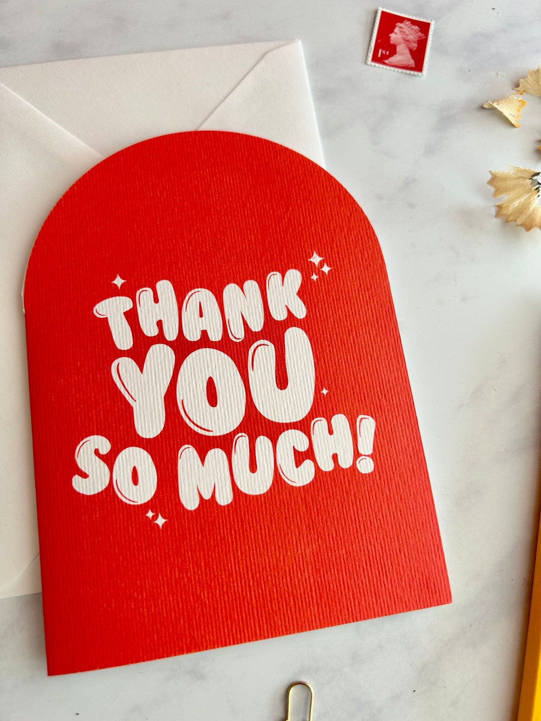 Thank You so Much Greetings Card, Thank You Card, Teacher Card, Wedding Card, Thank You Note ...