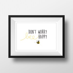 Don't Worry Bee Happy - Gift for Him - Gift for Her - Birthday Gift ...